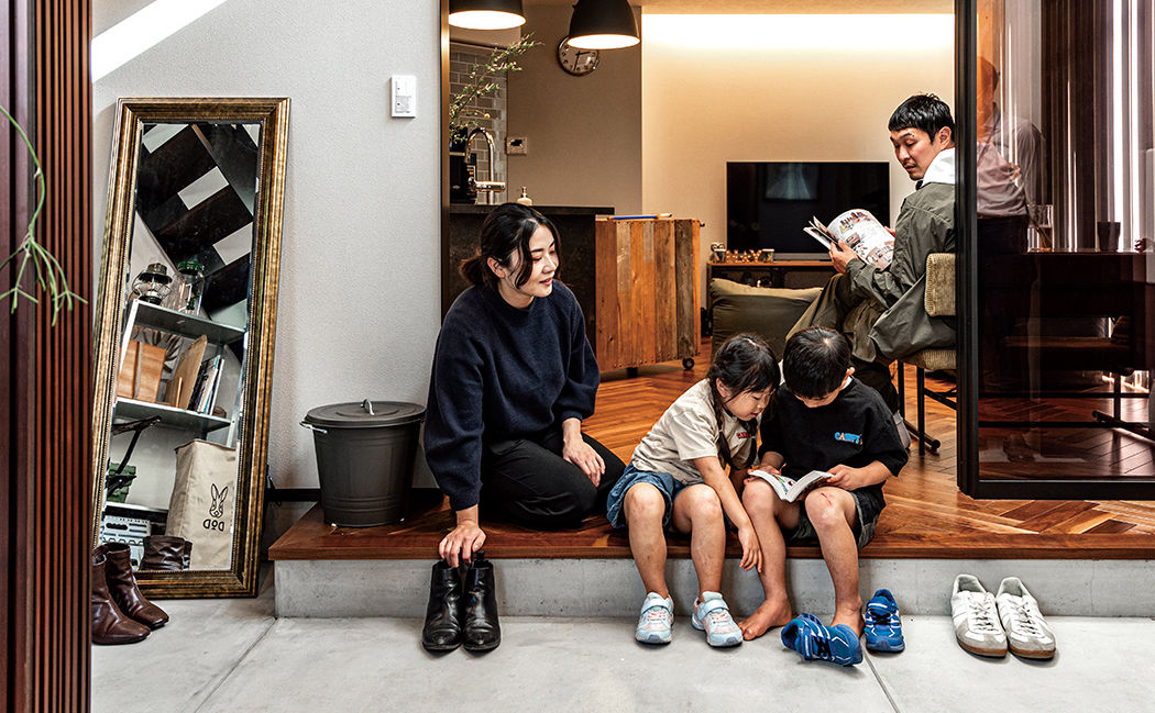 【SUUMO】 【変形地・狭形地(約30坪）・土間・吹き抜け】インダストリアルな空間でDIYを堪能 - アイディホーム の建築実例詳細 | 注文住宅