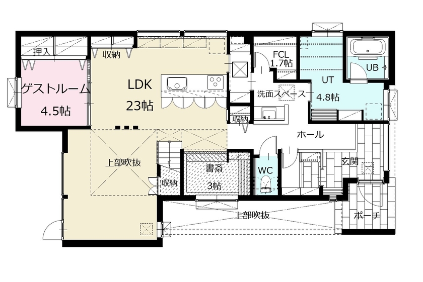 【SUUMO】 【南幌町/5人家族/5LDK間取図あり】ホワイト×グレージュで統一された開放感のある家 - アーキテックプランニング の建築実例詳細 | 注文住宅
