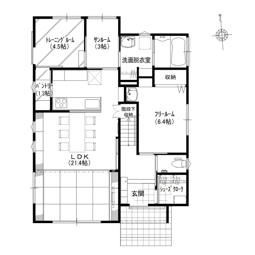 【SUUMO】 【高岡市/4LDK/41.3坪/シャキッとしたベースに少し「かわいい」が入ったお家 - デキノヤホーム の建築実例詳細 | 注文住宅