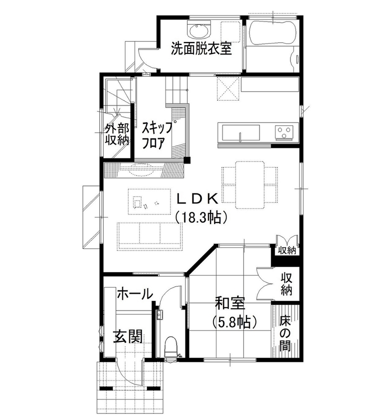 【SUUMO】 【高岡市/4LDK/36.4坪/間取り図有】 国産檜の良さをたっぷり堪能 - デキノヤホーム の建築実例詳細 | 注文住宅