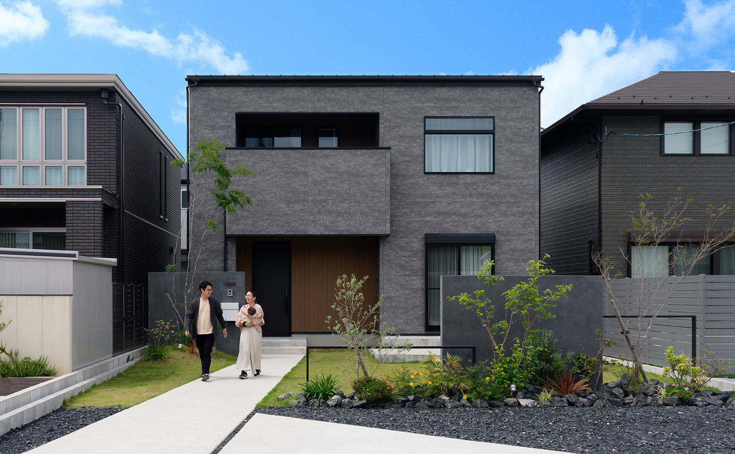 【SUUMO】 【1000万円台/間取り/30坪台/グレー外観/土間】充実仕様が決め手！1階で洗濯～片付け完結。家事時間1/2の家 - アサヒグローバルホーム 岐阜店の建築実例詳細 | 注文住宅