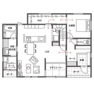 【SUUMO】 【佐野市/3LDK/34.6坪】家族がスムーズに愉しく暮らせるセミフラットな半平屋 - 東建ビルダー 足利ショールームの建築実例詳細 | 注文住宅