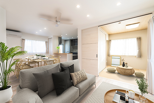 【SUUMO】 【1000万円台/35.8坪】木目がキレイなフローリングがとてもナチュラル！キッチンはクールでカッコよく - 高松工業 の建築実例詳細 | 注文住宅