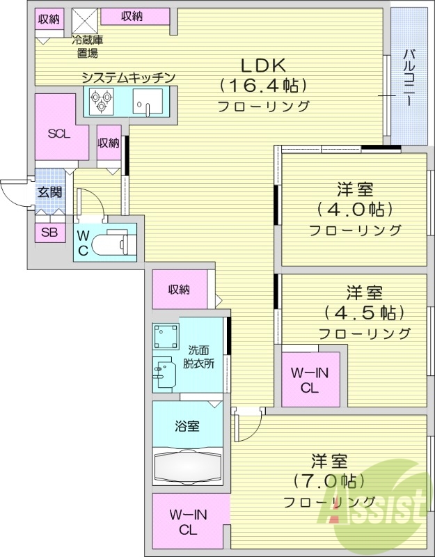 【SUUMO】3LDK/2階/75.75m2／北海道札幌市豊平区月寒東一条15／福住駅の賃貸・部屋探し情報（000102435579） | 賃貸マンション・賃貸アパート