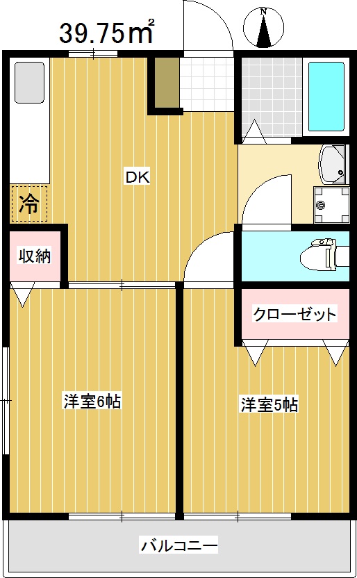 【SUUMO】2DK/1階/39.75m2（(有)高山不動産部提供）／東京都三鷹市野崎2／武蔵境駅の賃貸・部屋探し情報（100245097526） | 賃貸マンション・賃貸アパート