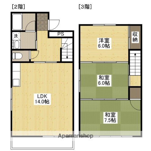 【SUUMO】3LDK/2階/68.55m2（アパマンショップ沖野上店(株)ケイアイホーム提供）／広島県福山市本庄町中1／備後本庄駅の賃貸・部屋探し情報（100386056546） | 賃貸 ...