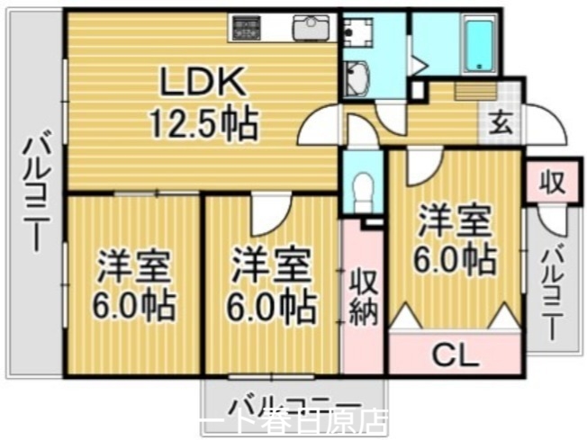 【SUUMO】3LDK/4階/68.8m2／福岡県春日市岡本6／南福岡駅の賃貸・部屋探し情報（000102631070）- 周辺環境 | 賃貸マンション・賃貸アパート