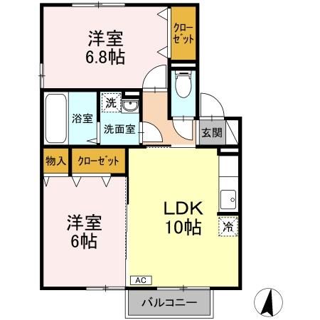 【SUUMO】2LDK/2階/53.72m2（いい部屋ネット大東建託リーシング(株)八代店提供）／熊本県菊池郡菊陽町大字津久礼／三里木駅の賃貸・部屋探し情報（100437466862 ...